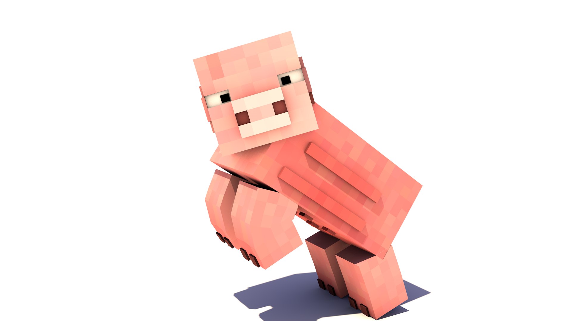 3d Pig Minecraft