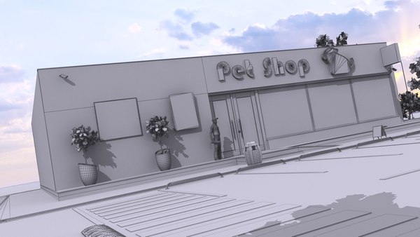 3D Mega Pet Shop Market model - TurboSquid 1796263