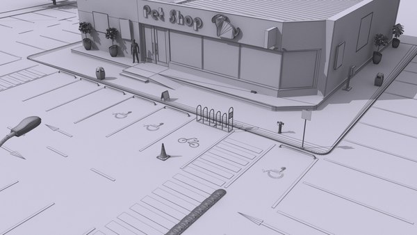 3D Mega Pet Shop Market model - TurboSquid 1796263