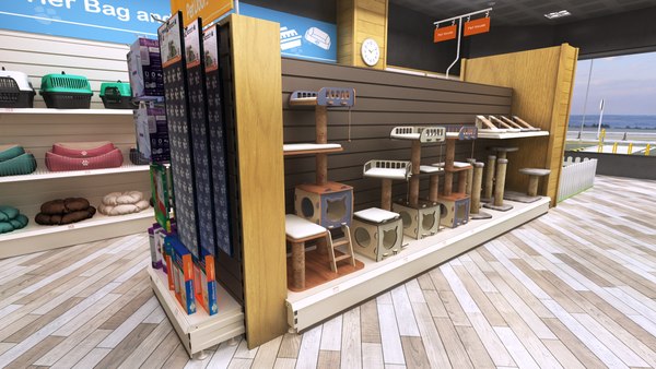 3D Mega Pet Shop Market model - TurboSquid 1796263
