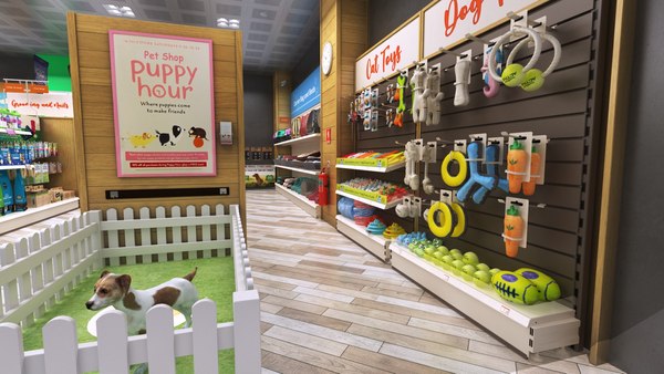 3D Mega Pet Shop Market model - TurboSquid 1796263