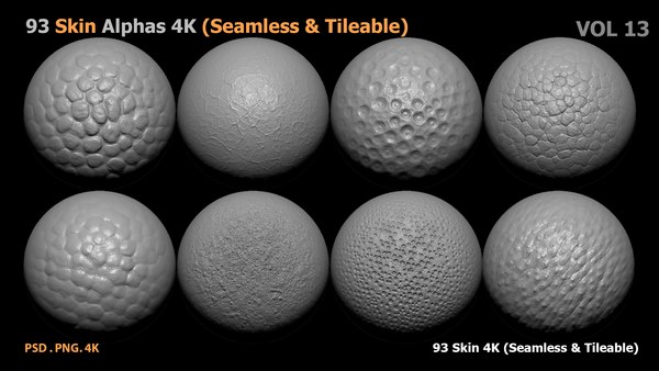 modelo 3d 93 Skin Alphas Seamless Tileable gratis - TurboSquid 2043695