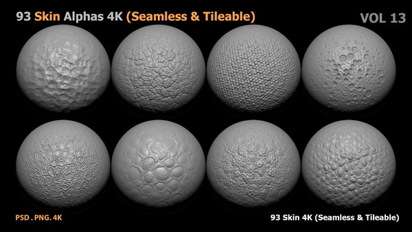 modelo 3d 93 Skin Alphas Seamless Tileable gratis - TurboSquid 2043695