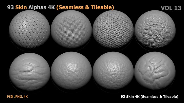 modelo 3d 93 Skin Alphas Seamless Tileable gratis - TurboSquid 2043695