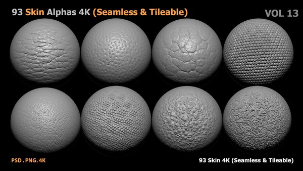 modelo 3d 93 Skin Alphas Seamless Tileable gratis - TurboSquid 2043695