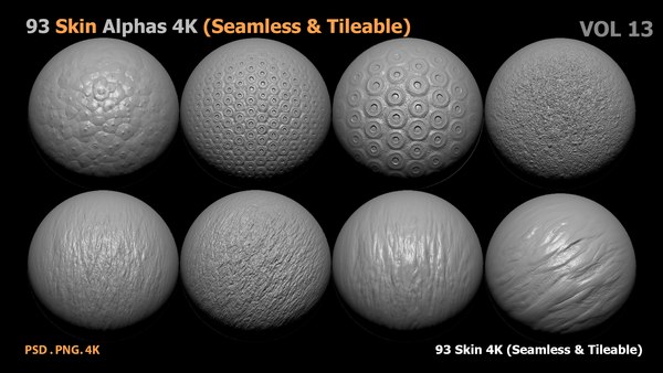 modelo 3d 93 Skin Alphas Seamless Tileable gratis - TurboSquid 2043695