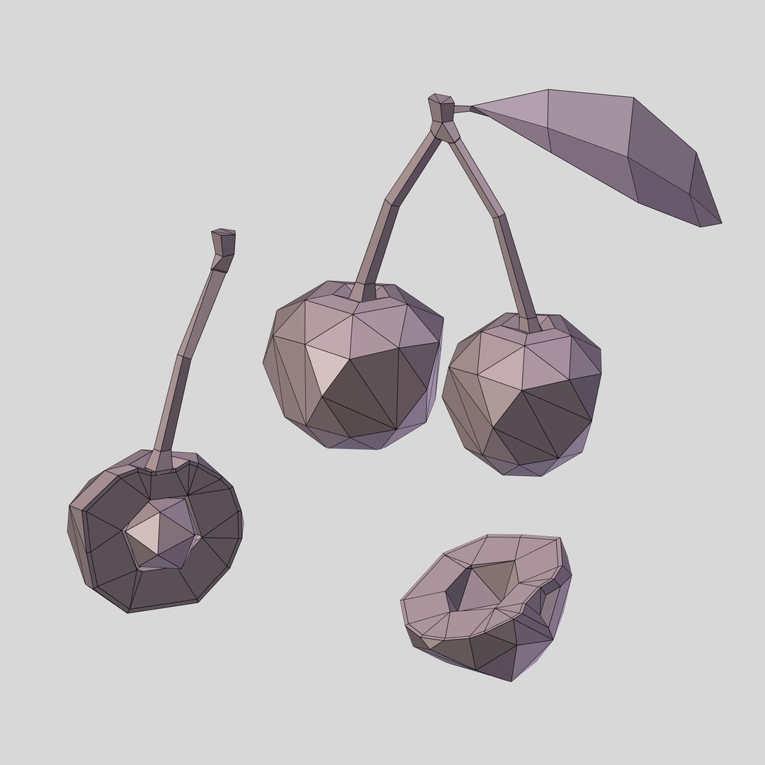 3D cherry cartoon model - TurboSquid 1275938