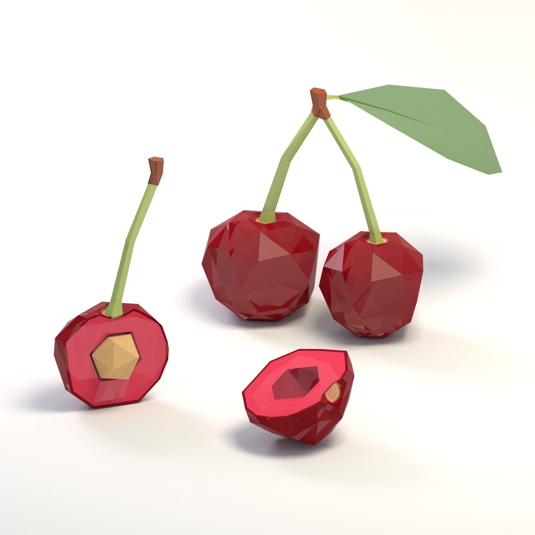 3D cherry cartoon model - TurboSquid 1275938