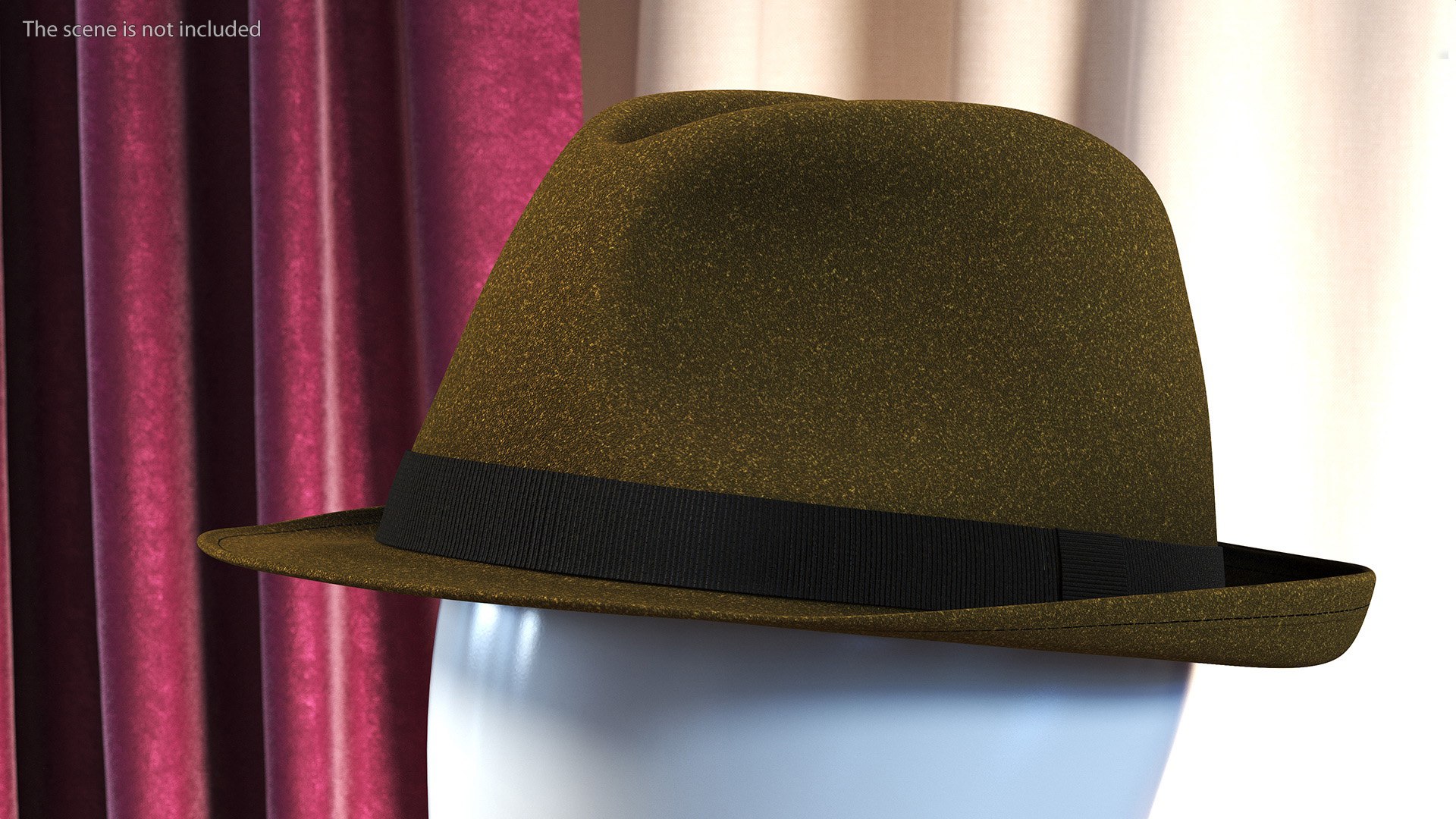 3D Brown Fedora Model - TurboSquid 2145565