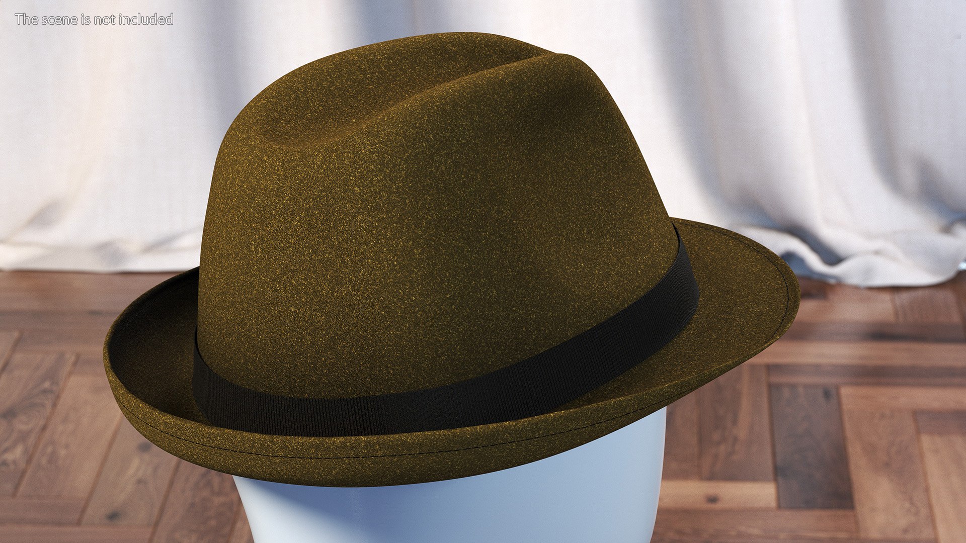 3D Brown Fedora Model - TurboSquid 2145565