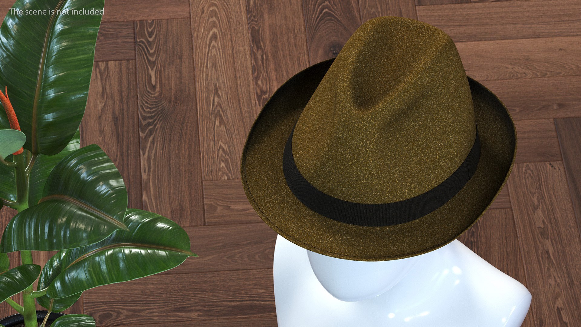 3D Brown Fedora Model - TurboSquid 2145565