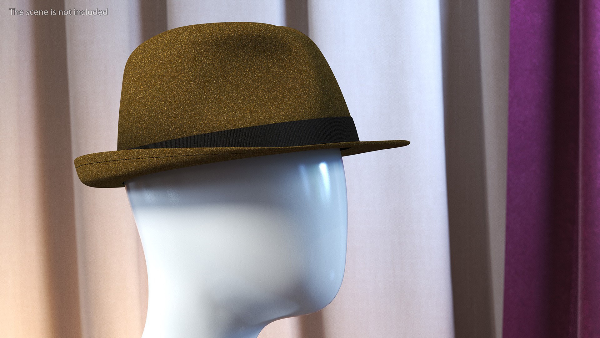 3D Brown Fedora Model - TurboSquid 2145565