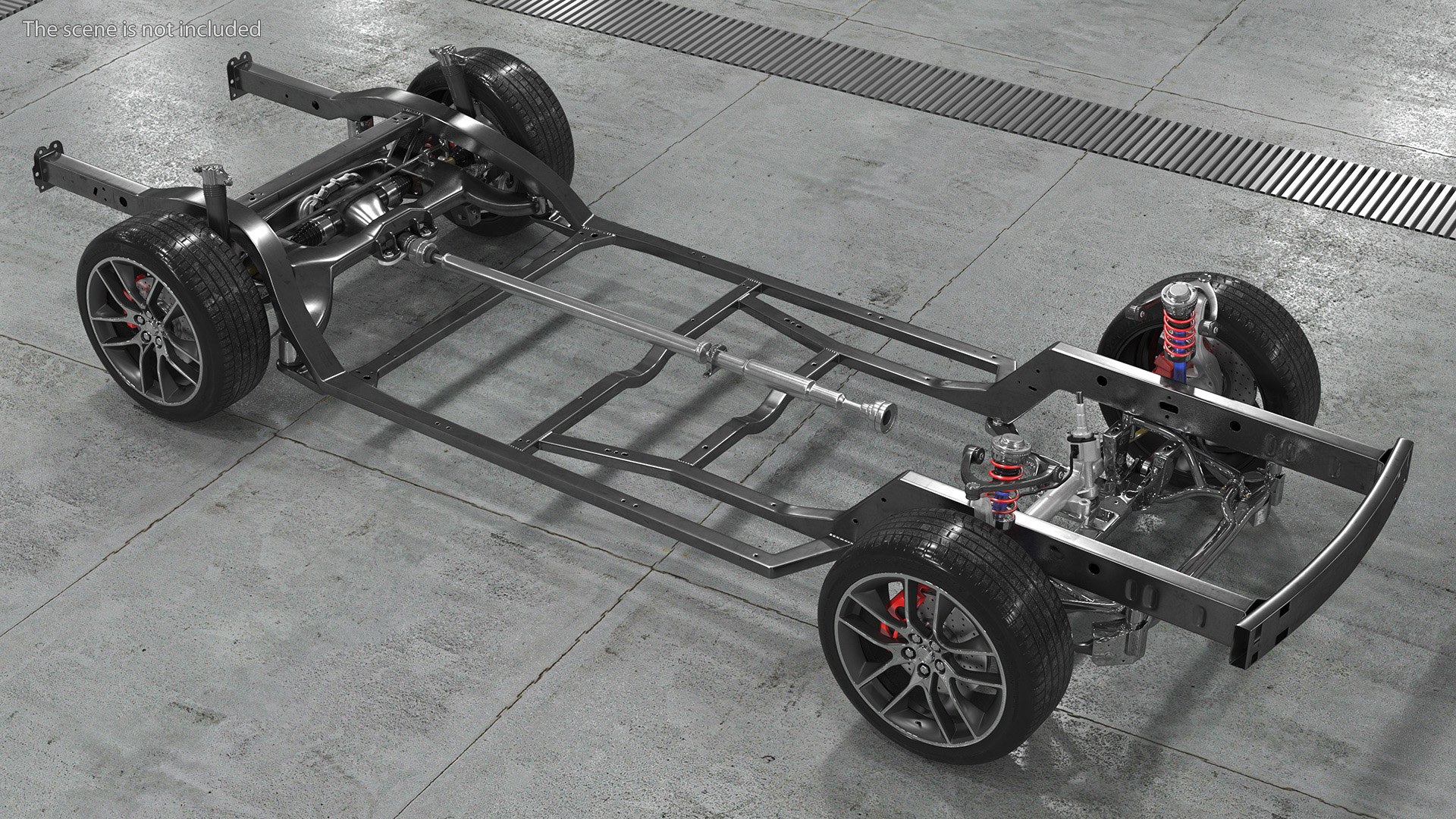 3D Model Car Chassis With Suspension And Wheels - TurboSquid 2202013