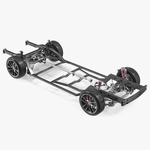 modelo 3d Chasis de coche con suspensión y ruedas. - TurboSquid 2202013