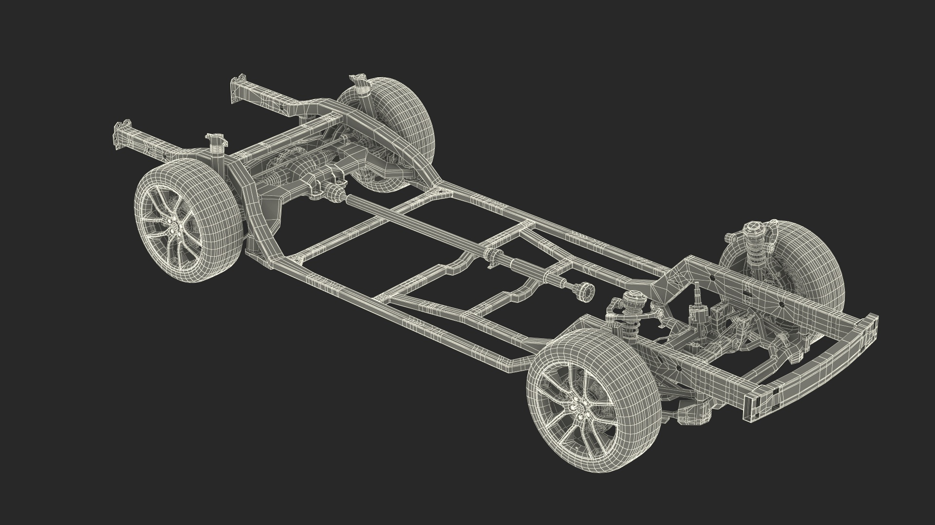 3D Model Car Chassis With Suspension And Wheels - TurboSquid 2202013