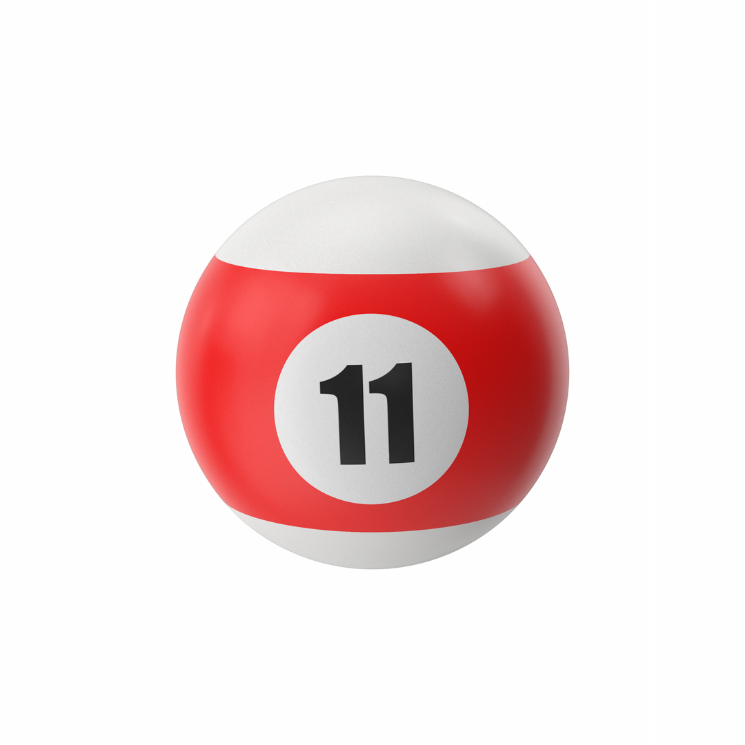 3D Pool And Snooker Ball 11 Model - TurboSquid 2195044