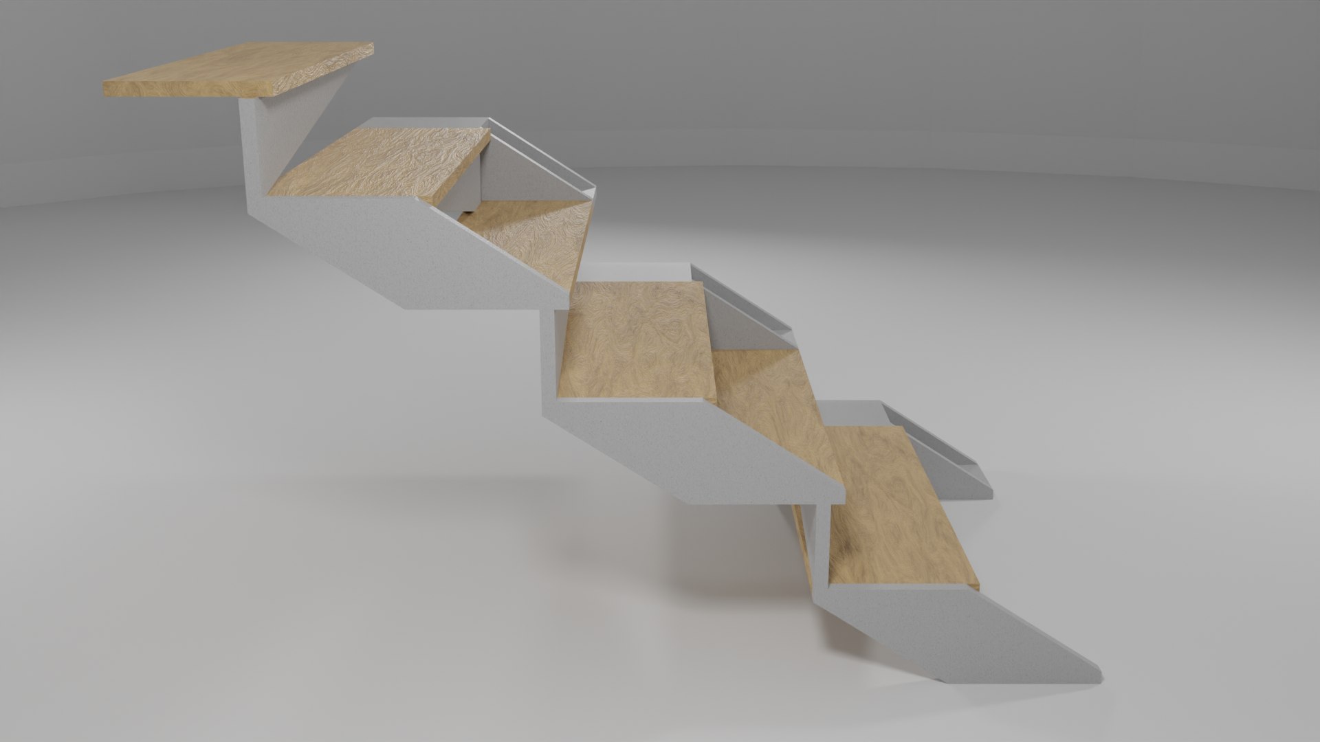 Low Poly Modern Triangle Stair 3D - TurboSquid 1770293