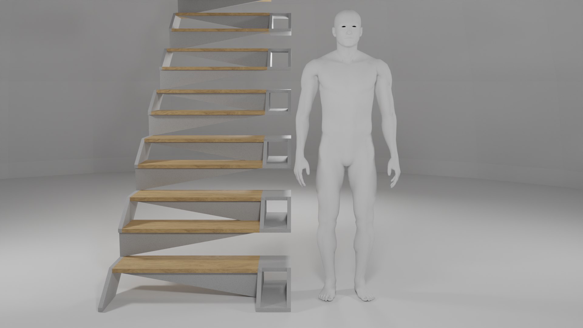 Low Poly Modern Triangle Stair 3D - TurboSquid 1770293