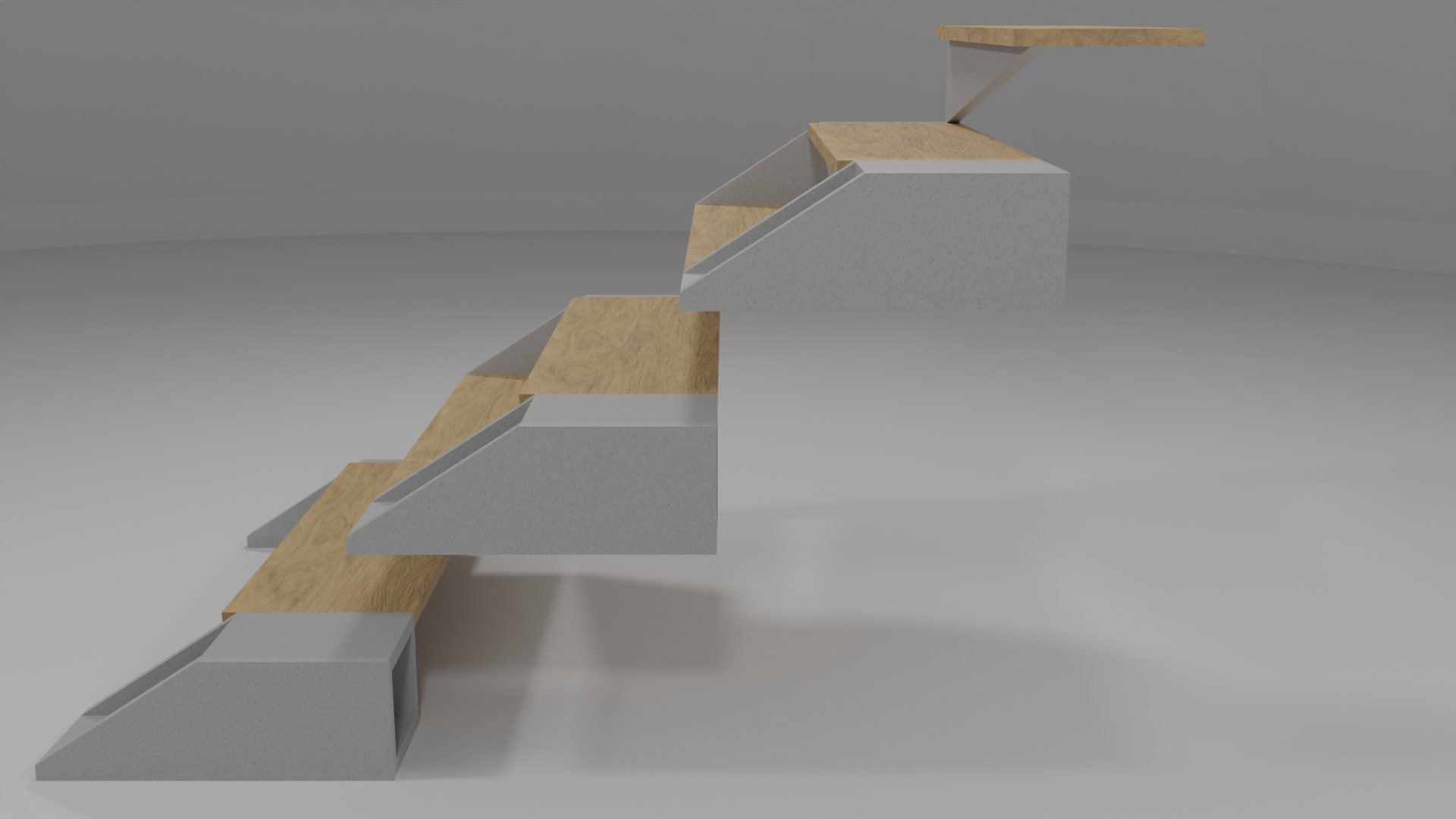Low Poly Modern Triangle Stair 3D - TurboSquid 1770293