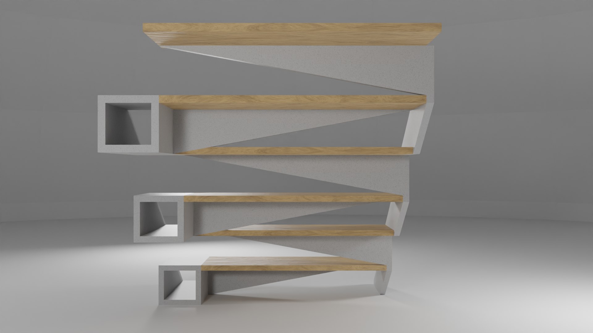 Low Poly Modern Triangle Stair 3D - TurboSquid 1770293