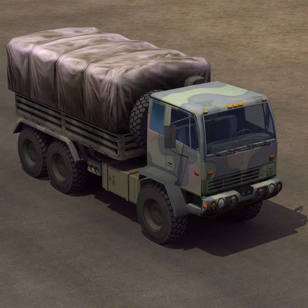 3d M1083 Army Truck Mtv Model