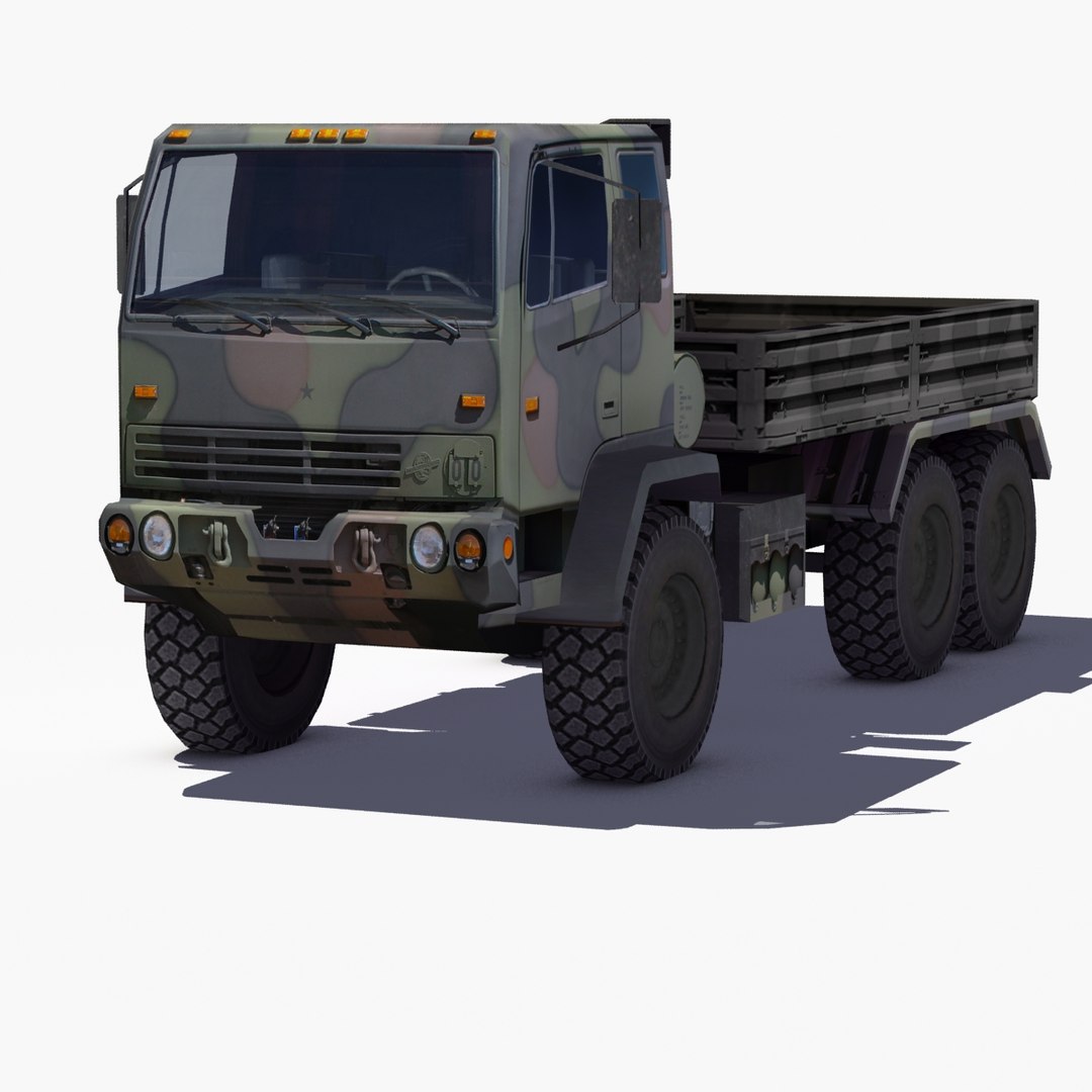 3d M1083 Army Truck Mtv Model