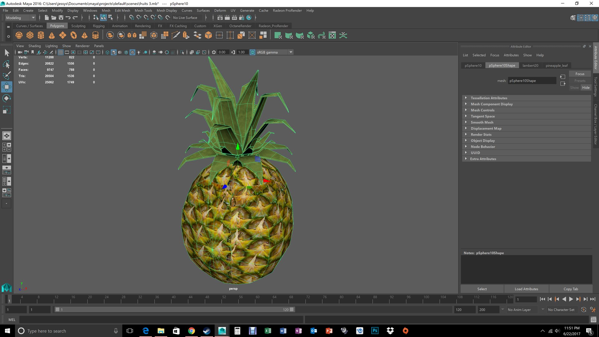 Pineapple Model - TurboSquid 1170693
