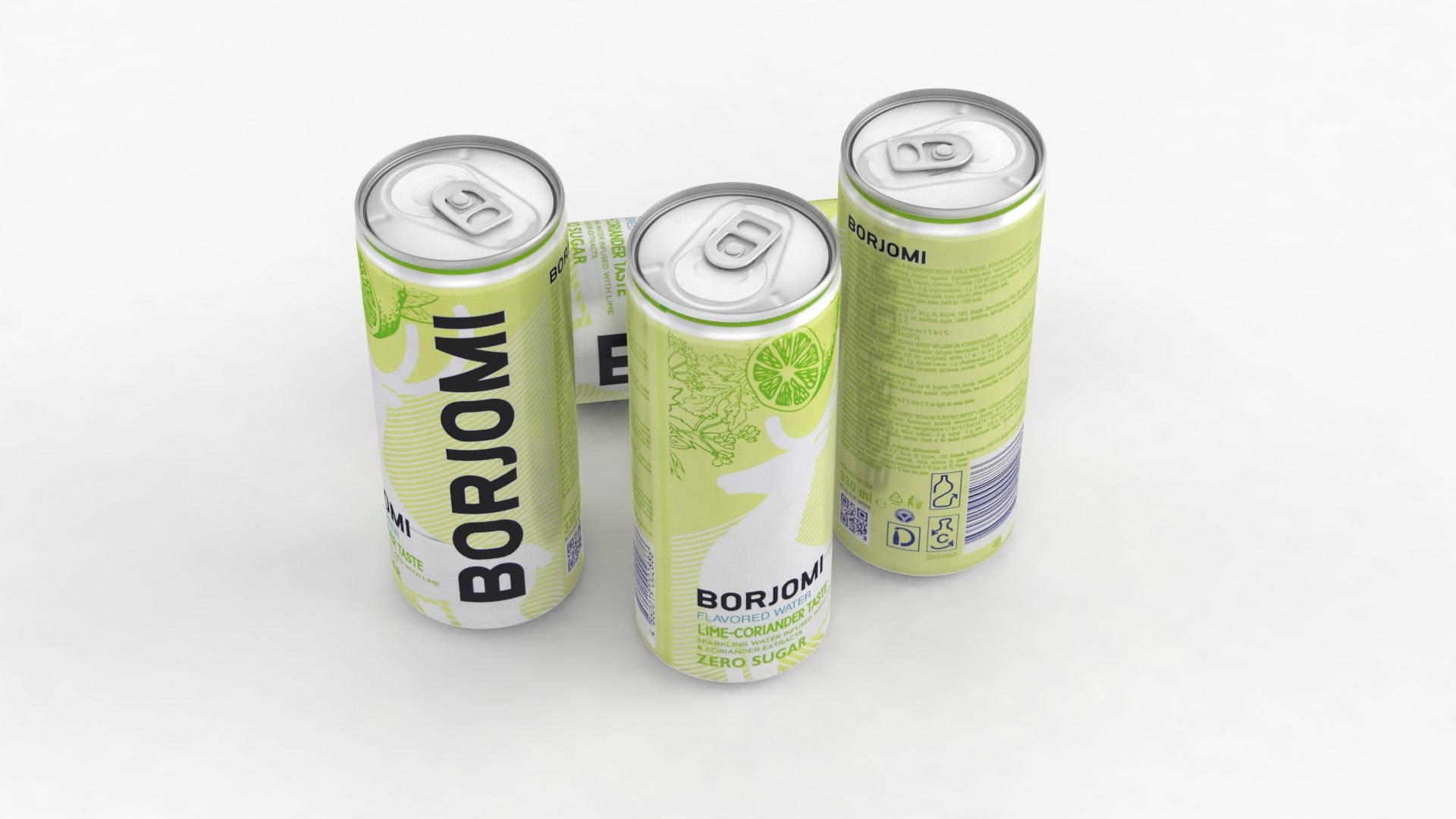 3D Model Beverage Can Borjomi Flavoured Lime Coriander 330ml 2023 ...