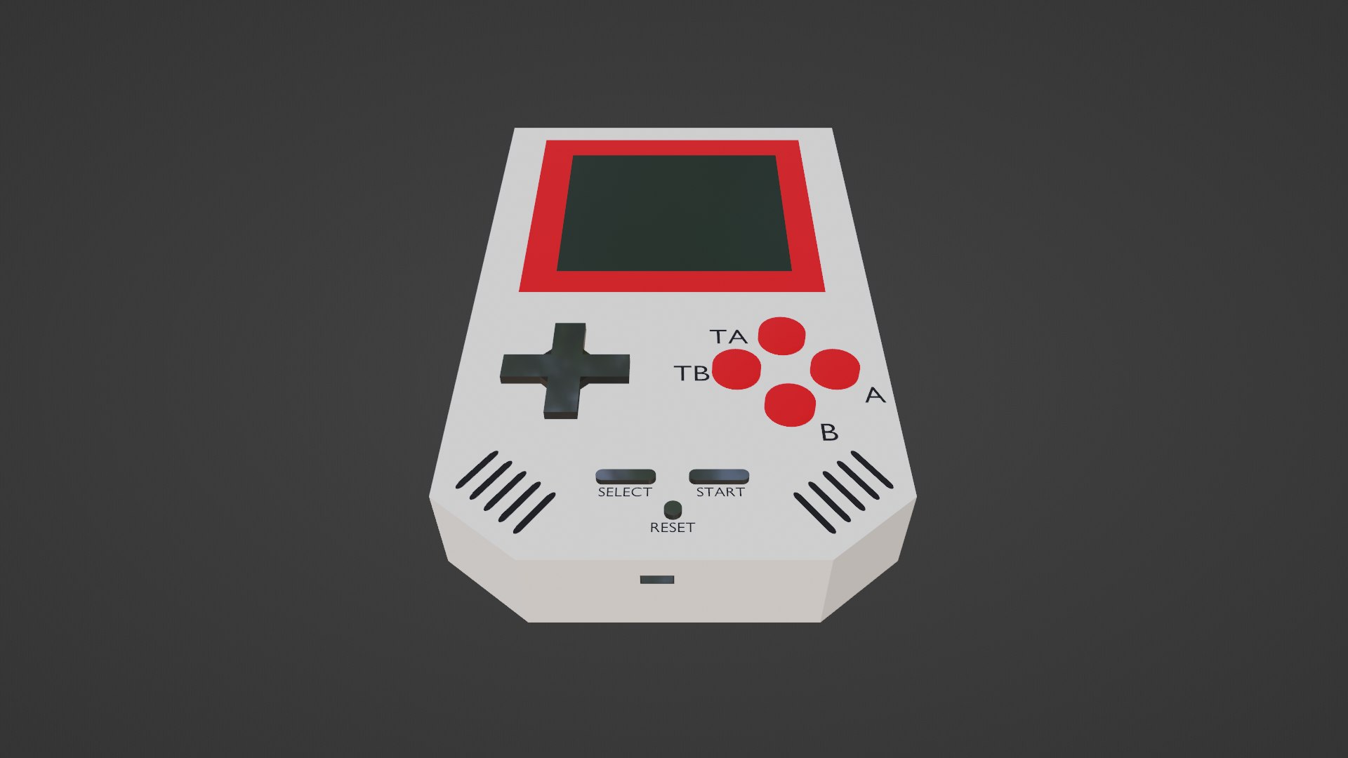 3D Model Handheld Gaming Console TV Remote And Simple Table Low Poly ...