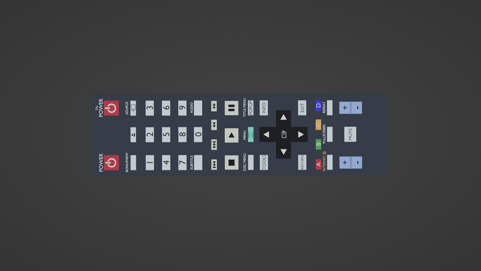 3D Model Handheld Gaming Console TV Remote And Simple Table Low Poly ...