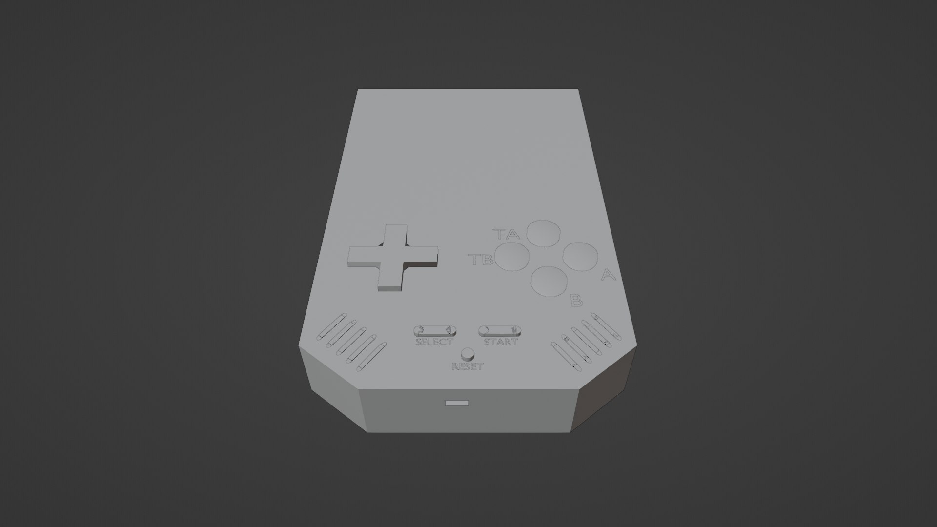 3D Model Handheld Gaming Console TV Remote And Simple Table Low Poly ...