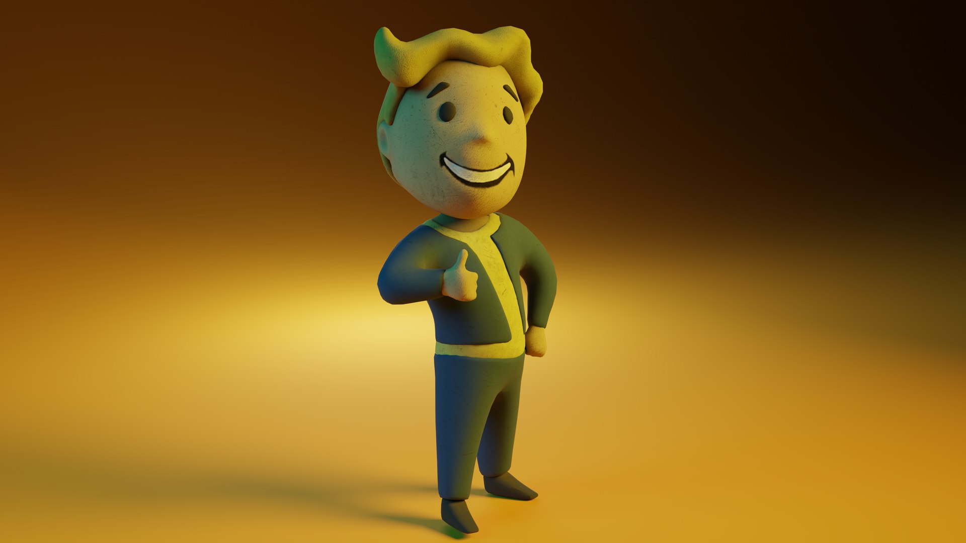Vault Boy 3D Model - TurboSquid 2211999