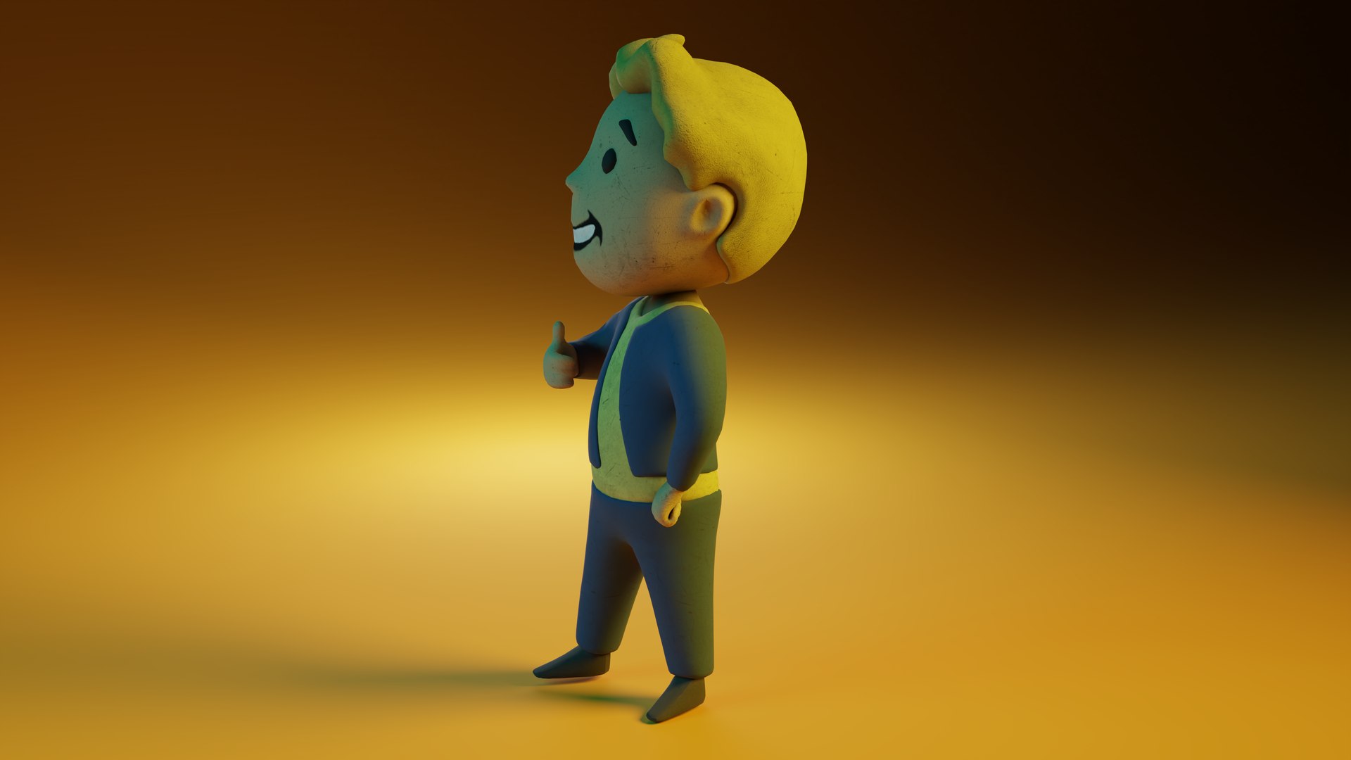 Vault Boy 3D Model - TurboSquid 2211999
