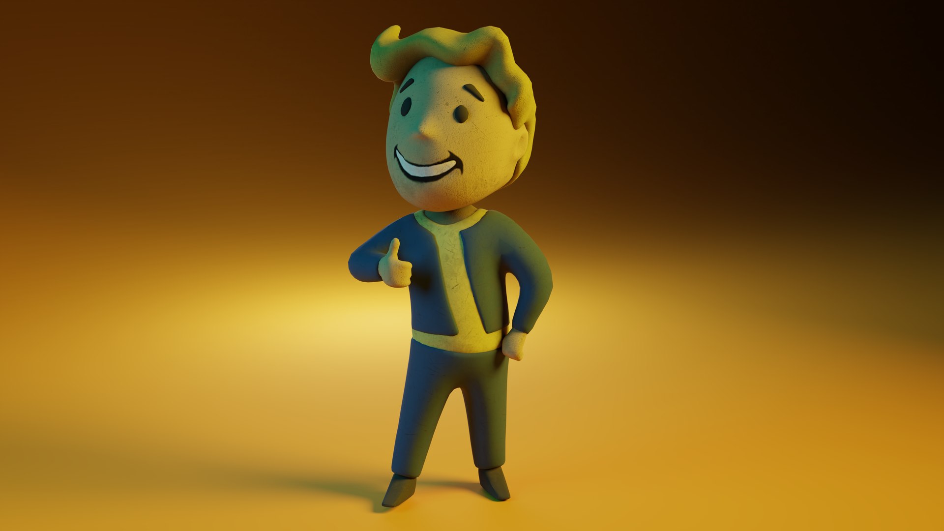Vault Boy 3D Model - TurboSquid 2211999
