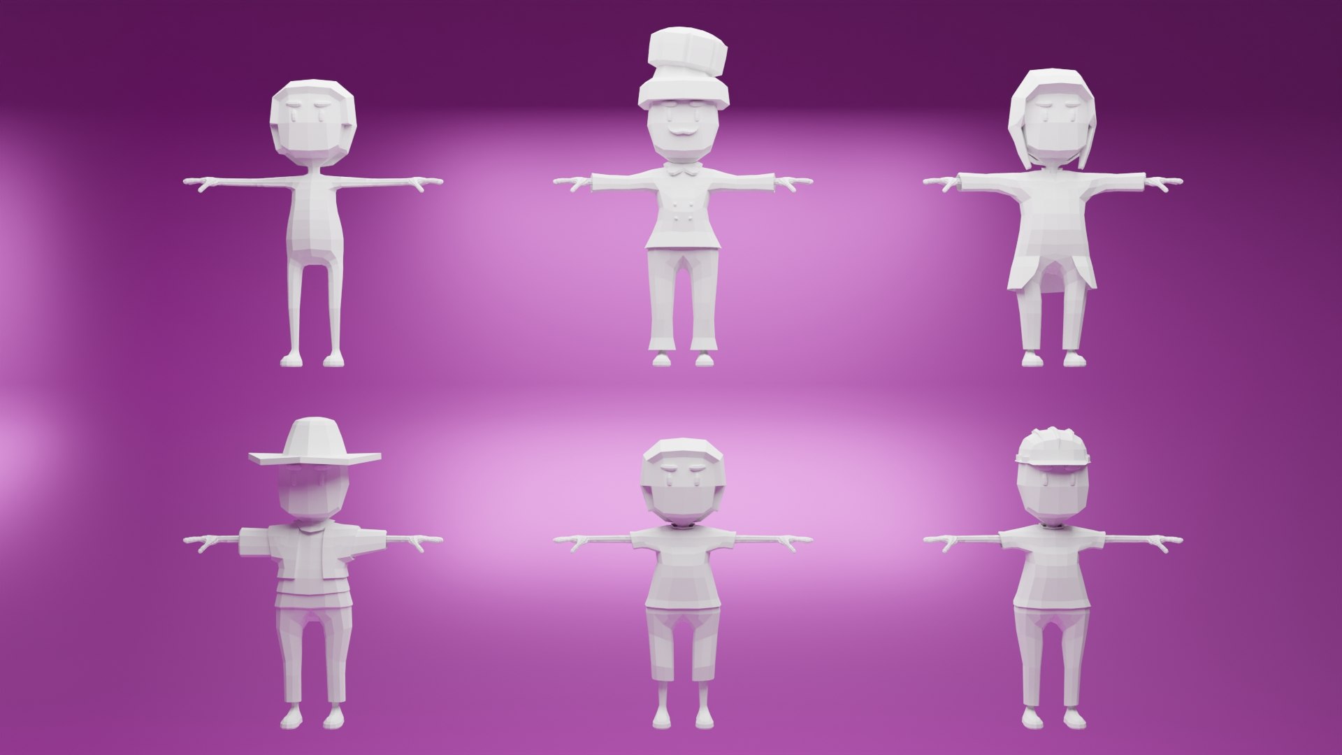 3D Low Poly Character Pack - TurboSquid 2302171