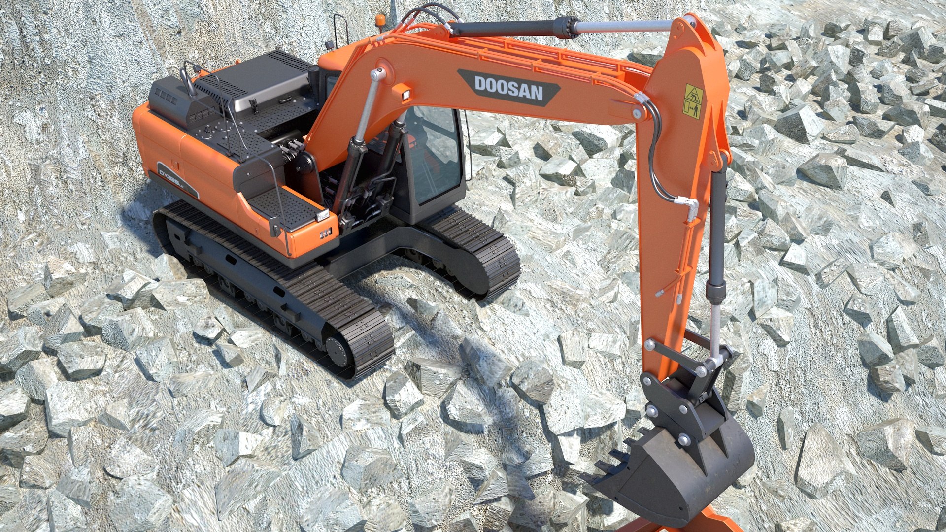 3D Gravel Quarry Scene With Equipment Model - TurboSquid 1803412