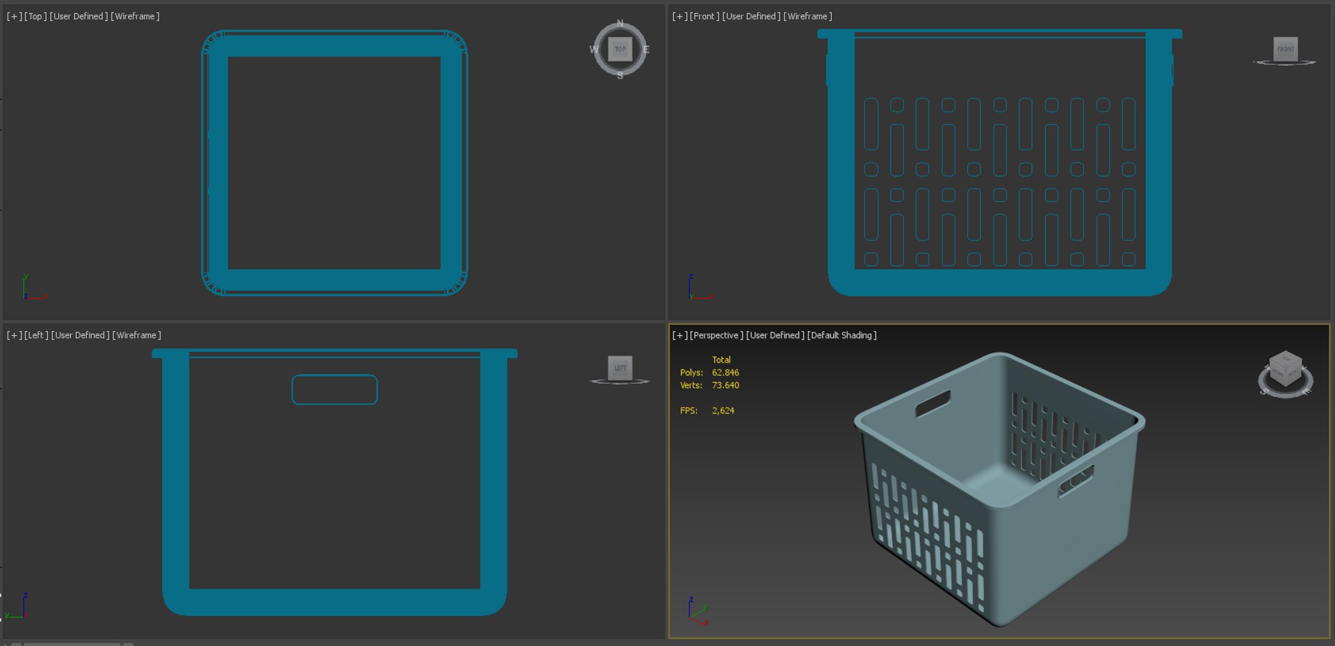Plastic Basket 3D Model - TurboSquid 1960724