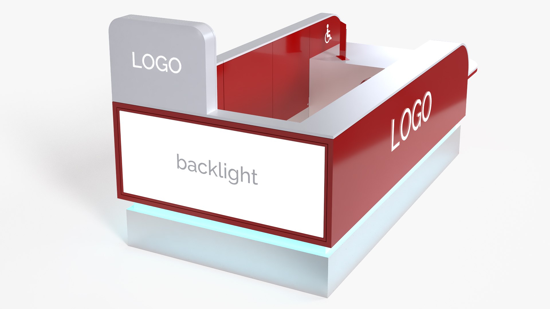 Retail Kiosk Stand Furniture For Customer Service 3D - TurboSquid 2120732