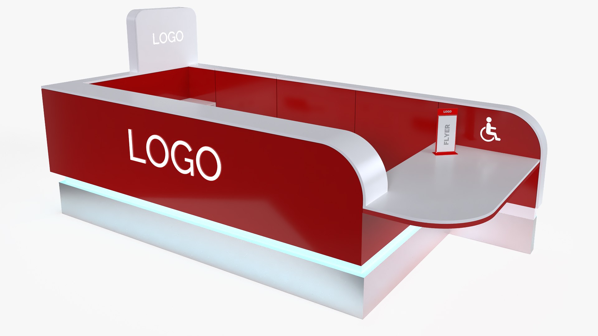 Retail Kiosk Stand Furniture For Customer Service 3D - TurboSquid 2120732