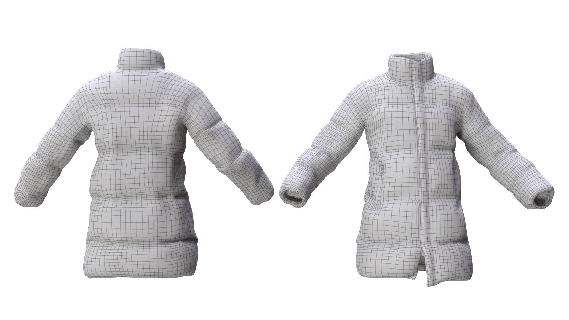 3D Down Jacket 40 - All MH Bodies UE5 Skeletons - Rigged Model - TurboSquid 2263625