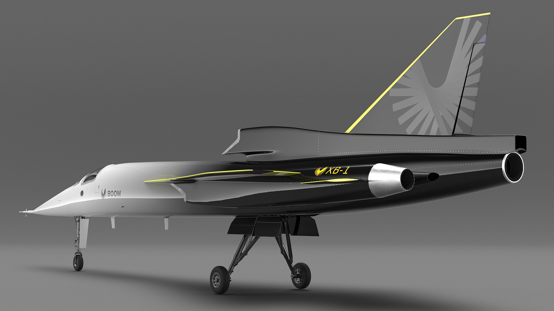 3D Experimental Supersonic Aircraft Boom XB-1 Rigged For Cinema 4D ...