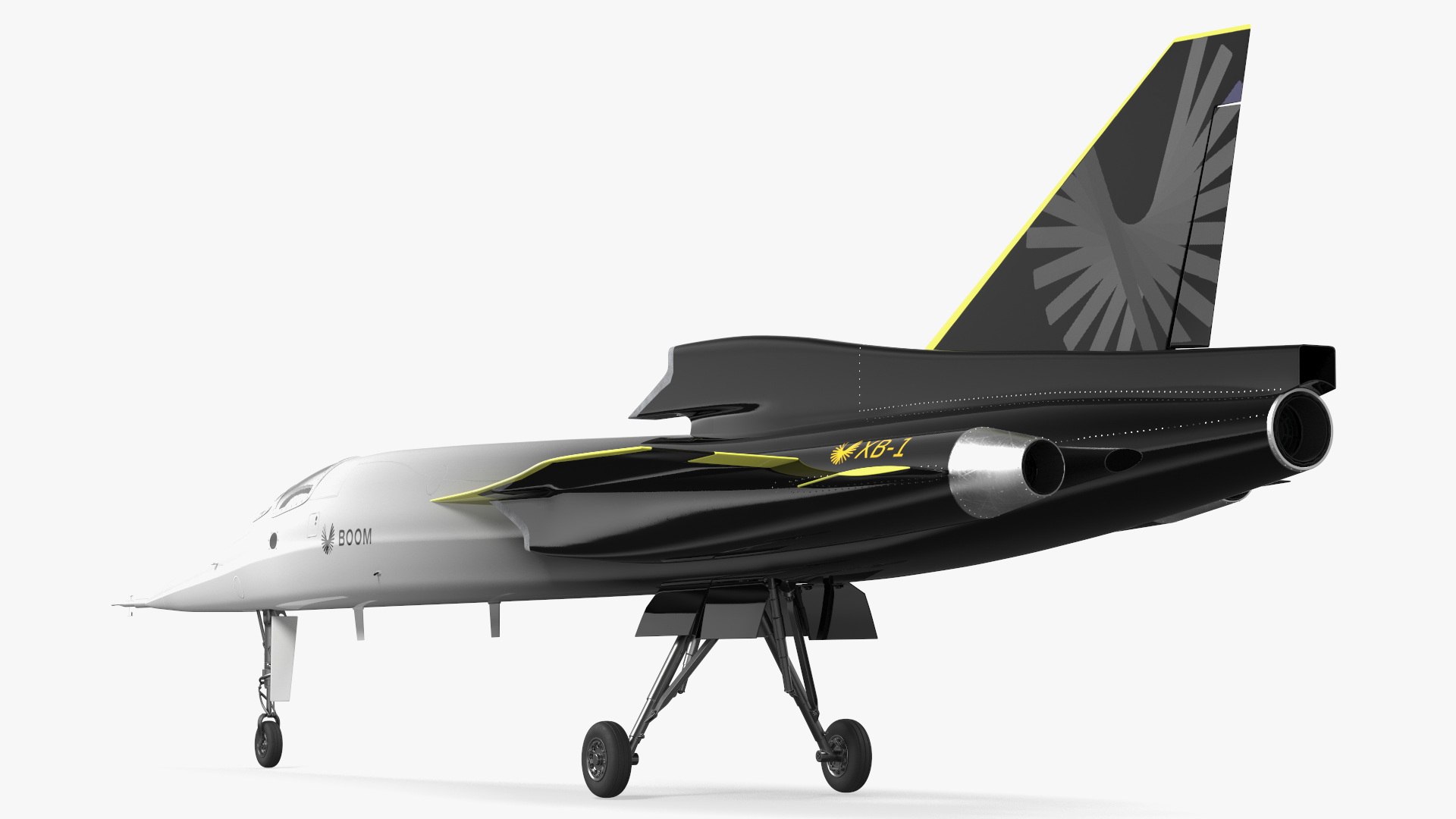 3D Experimental Supersonic Aircraft Boom XB-1 Rigged For Cinema 4D ...