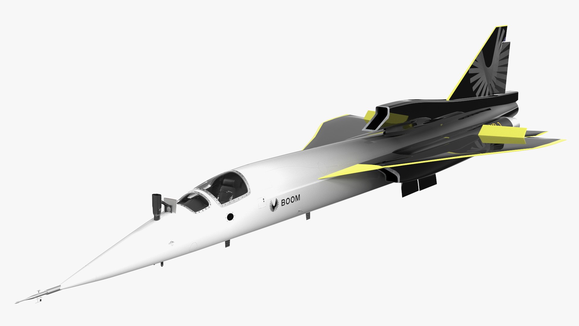 3D Experimental Supersonic Aircraft Boom XB-1 Rigged For Cinema 4D ...