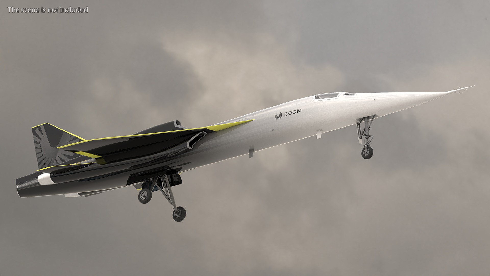 3D Experimental Supersonic Aircraft Boom XB-1 Rigged For Cinema 4D ...