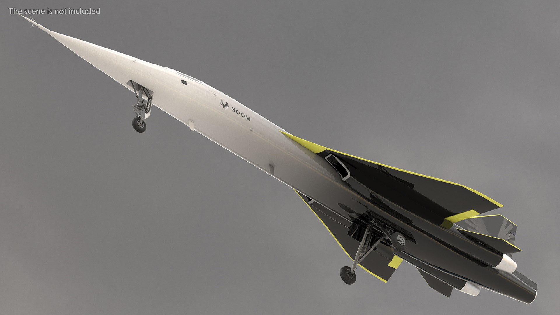 3D Experimental Supersonic Aircraft Boom XB-1 Rigged For Cinema 4D ...