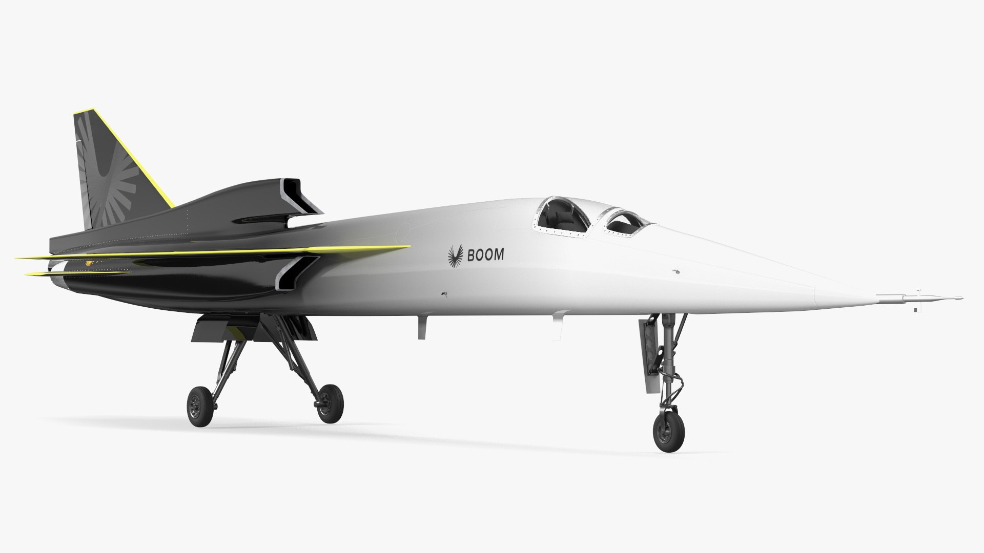 3D Experimental Supersonic Aircraft Boom XB-1 Rigged For Cinema 4D ...