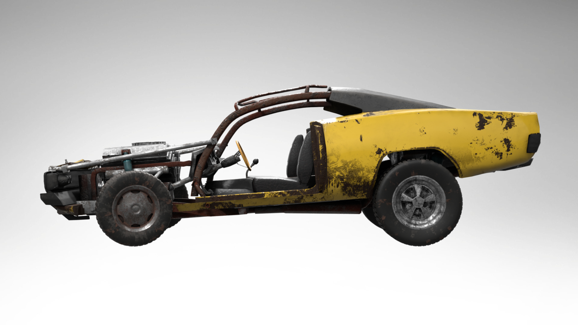 Muscle Car Half Life 2 High Poly 3D Model - TurboSquid 2361034