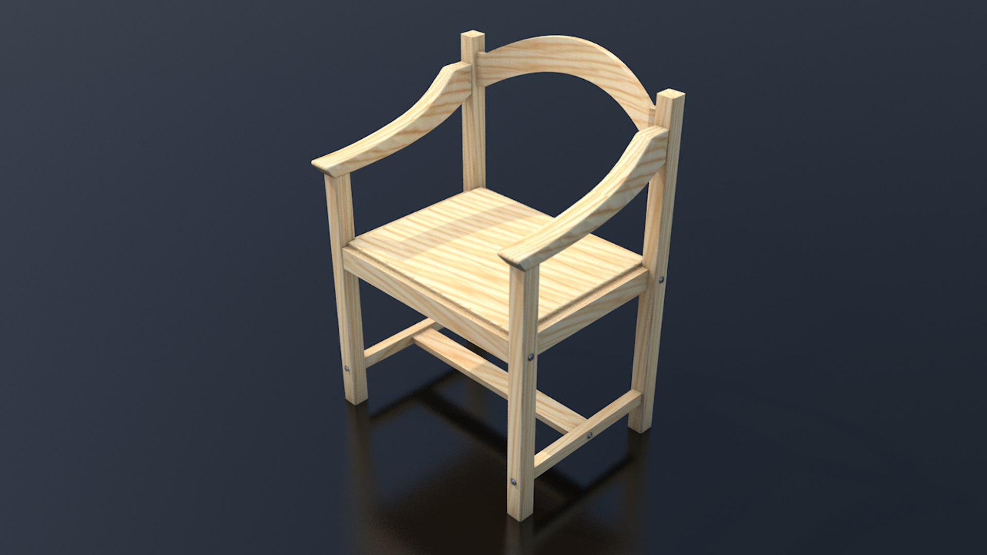 3D light wood chair clean model - TurboSquid 1439200