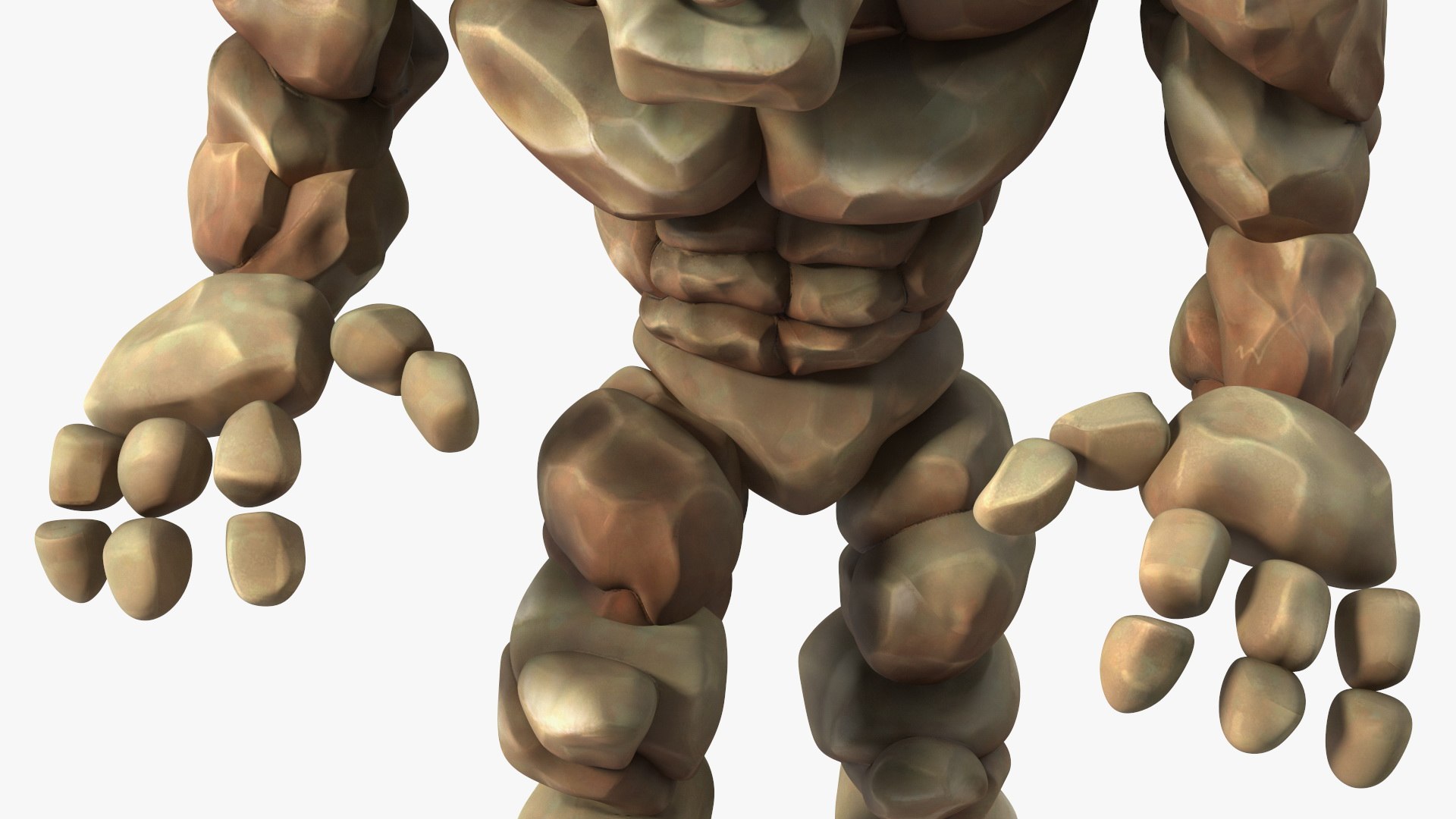 3D Brown Stone Golem Character Walking Pose - TurboSquid 1960941