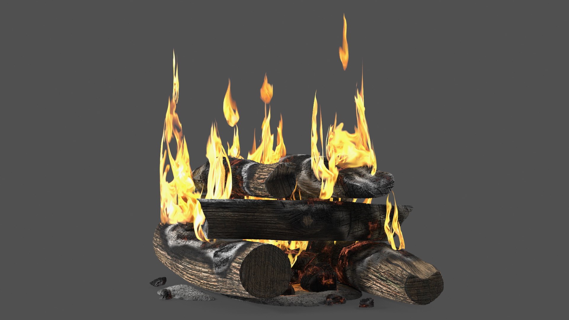 3D Wood Fire And Embers Model - TurboSquid 2262513